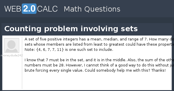 View question - Counting problem involving sets