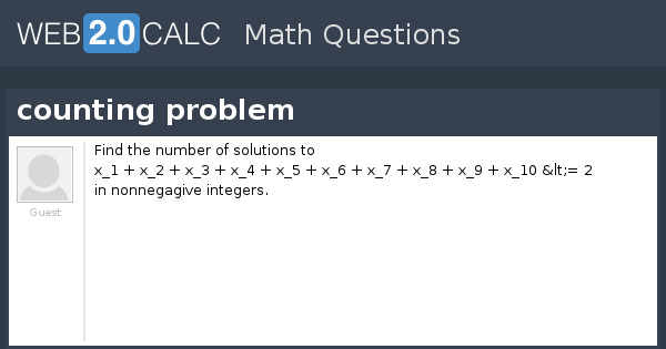 View question - counting problem