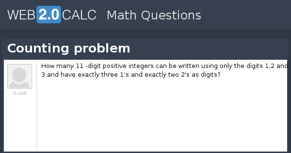 View Question Counting Problem 6768