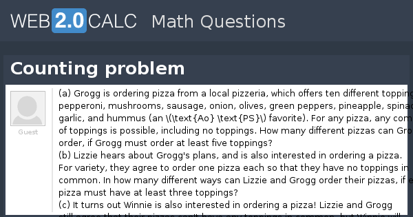 View question - Counting problem