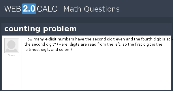 View question - counting problem