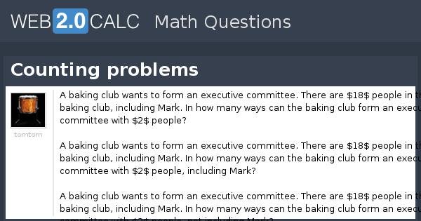 View question - Counting problems