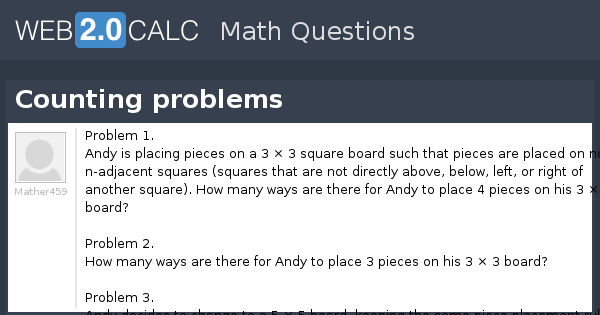 View question - Counting problems