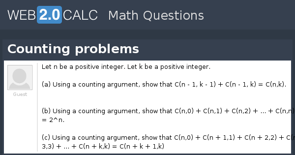 View question - Counting problems