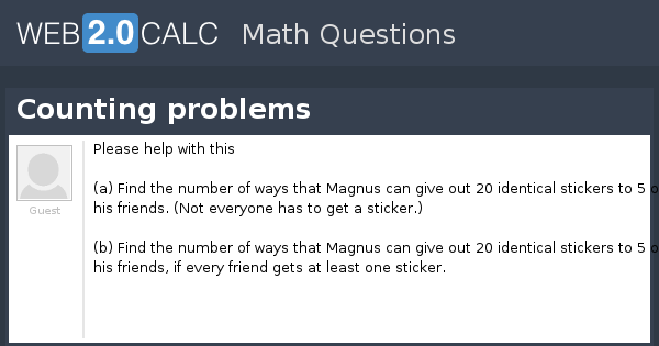 View question - Counting problems
