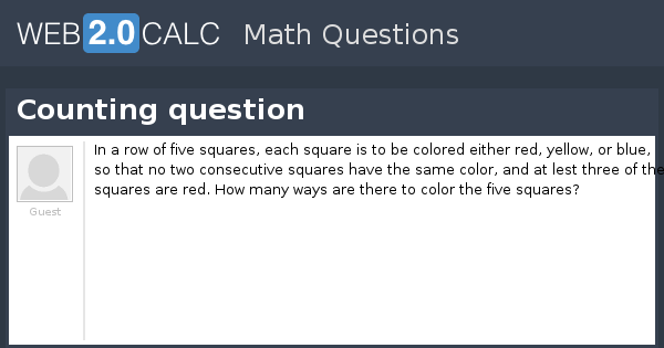 View question - Counting question
