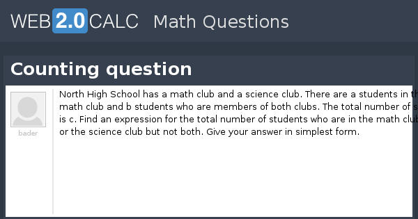 View question - Counting question