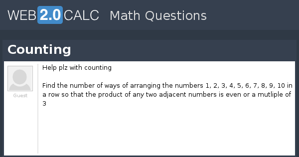 View question - Counting