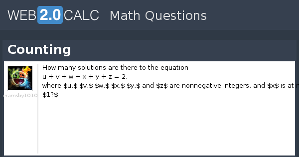 View question - Counting