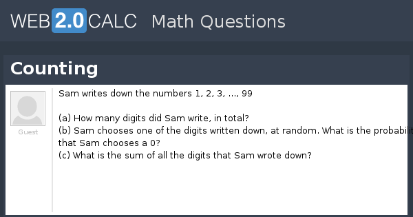 View question - Counting