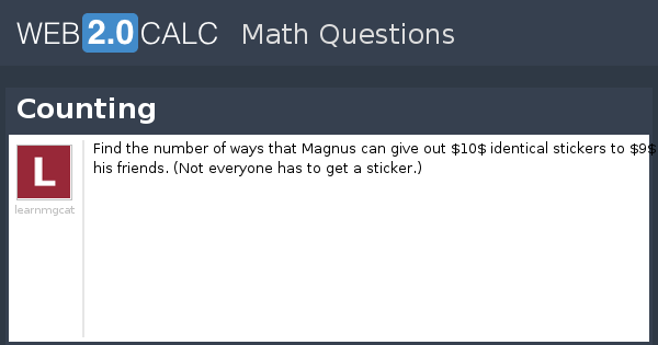 View question - Counting