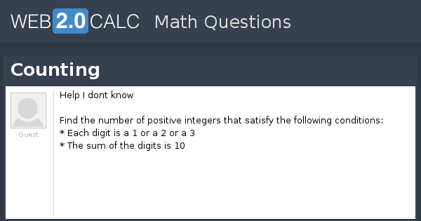 View question - Counting