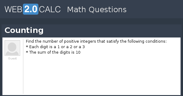 View question - Counting