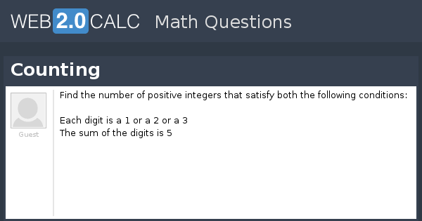 View question - Counting