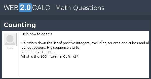 View question - Counting