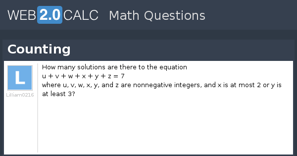 View question - Counting