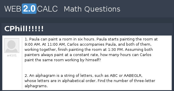 View question - CPhill!!!!!