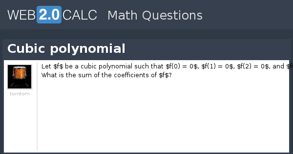 View question - Cubic polynomial