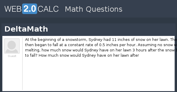 View question - DeltaMath