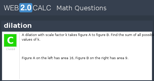 View question - dilation
