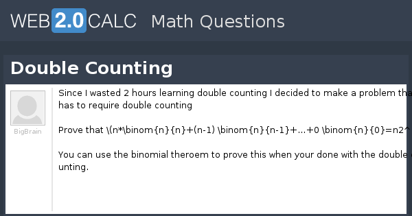 View Question Double Counting