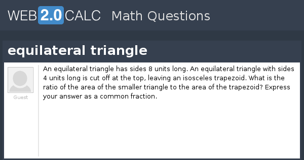View question - equilateral triangle