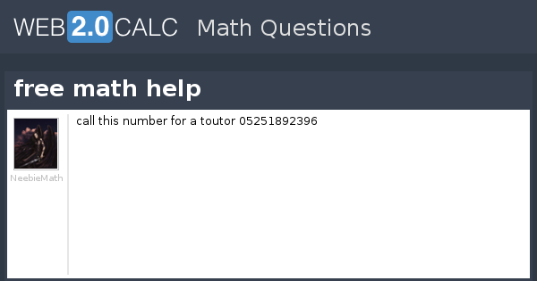 View question - free math help