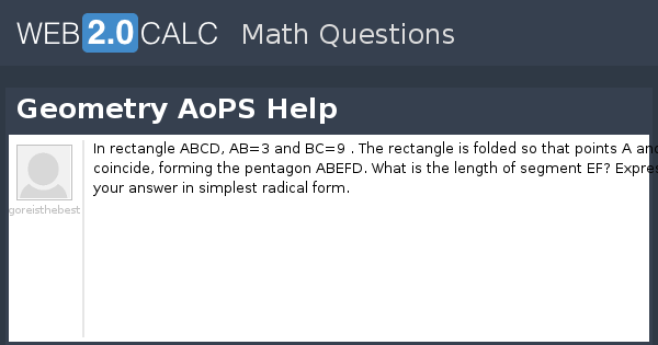 View question - Geometry AoPS Help