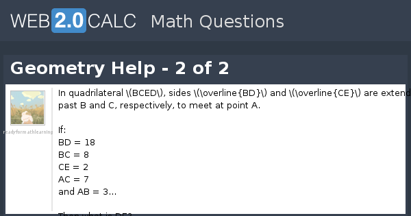View question - Geometry Help - 2 of 2