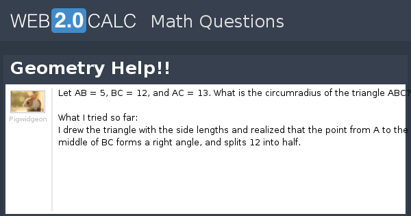 View question - Geometry Help!!