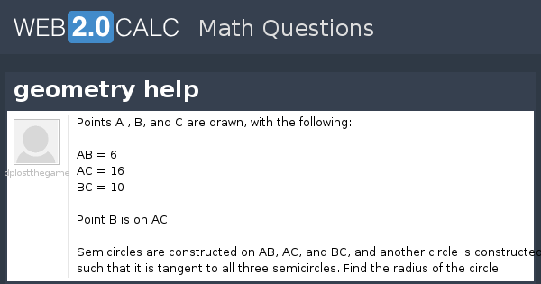 View question - geometry help