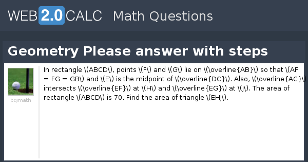 View question - Geometry Please answer with steps