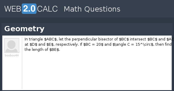View Question Geometry 9537