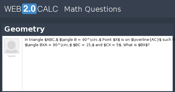 View question - Geometry