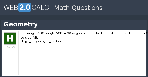 View question - Geometry