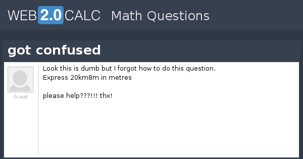 View question - got confused