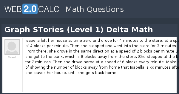 View question - Graph STories (Level 1) Delta Math