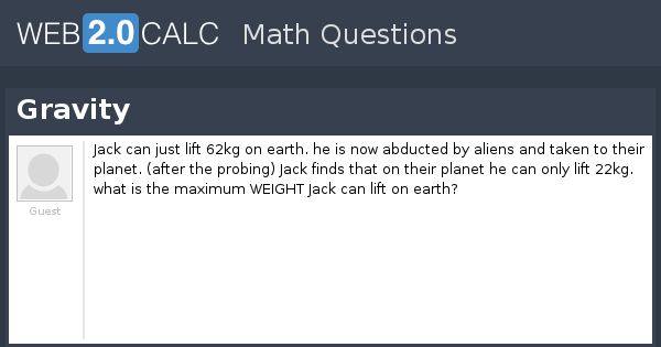 View question - Gravity