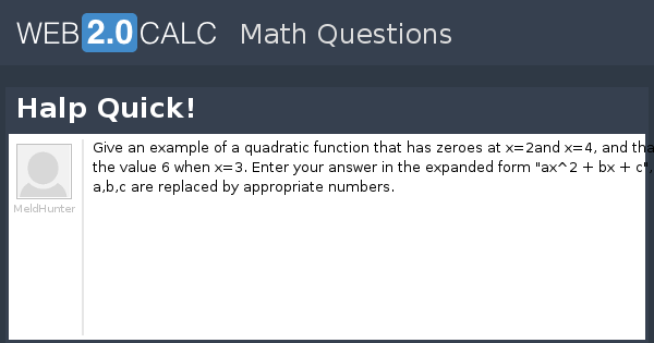 View question - Halp Quick!