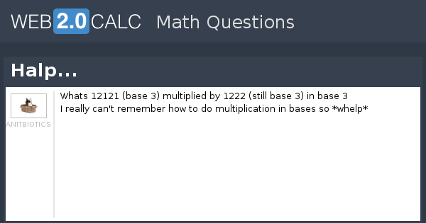 View question - Halp...