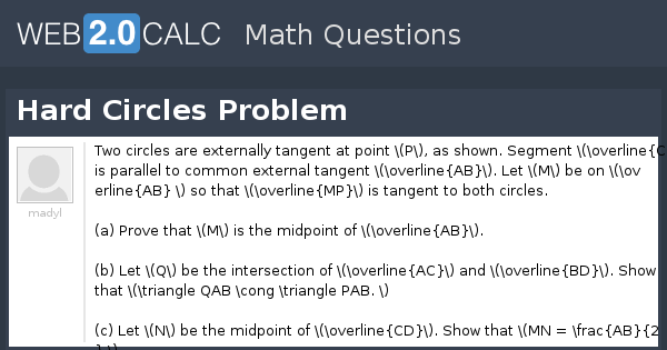 View question - Hard Circles Problem