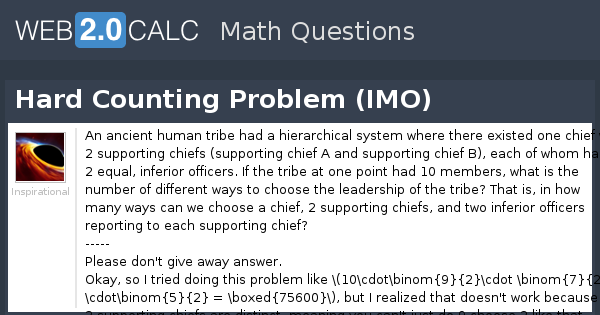 View question - Hard Counting Problem (IMO)
