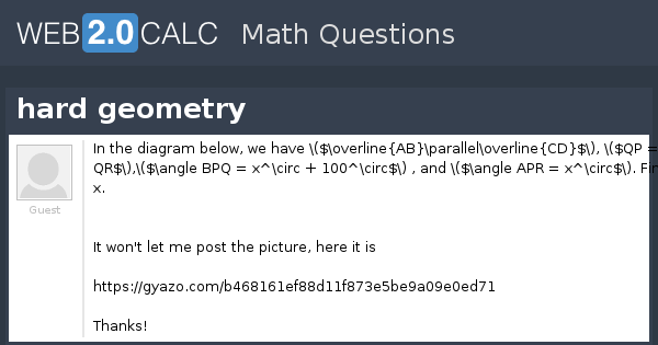View question - hard geometry