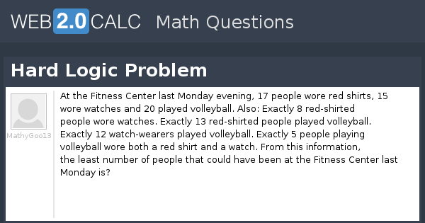 View question - Hard Logic Problem