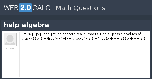 View question - help algebra
