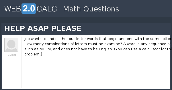 View question - HELP ASAP PLEASE