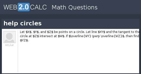 View question - help circles