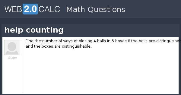 View question - help counting