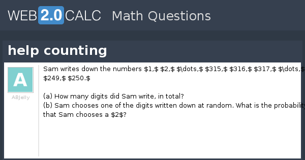 View question - help counting