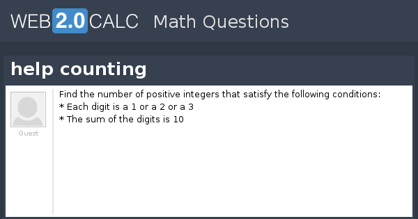 View question - help counting